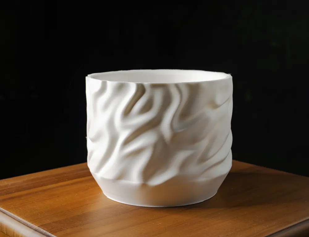 Draped Texture Plant Pot - Free 3D Print Model - MakerWorld