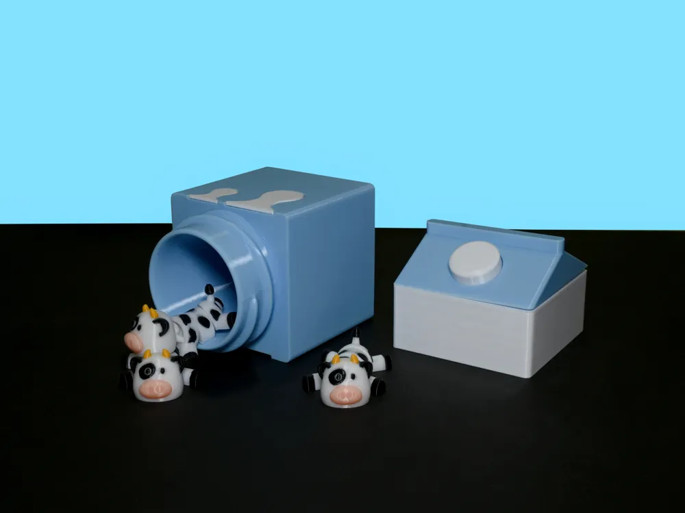 Fidget Jar – Milk Box by Fulcrum Studio MakerWorld: Download Free 3D Models