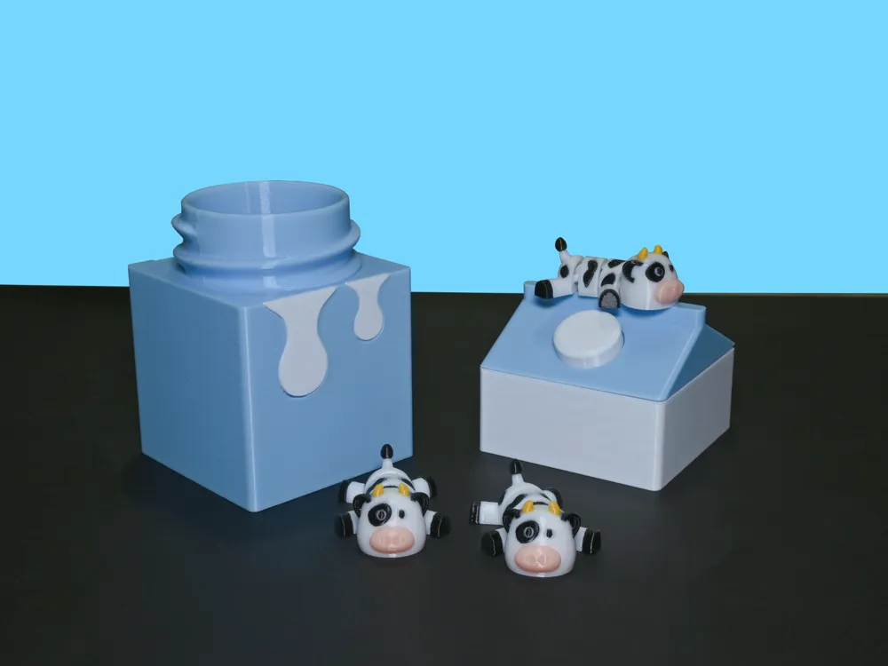 Fidget Jar – Milk Box by Fulcrum Studio MakerWorld: Download Free 3D Models