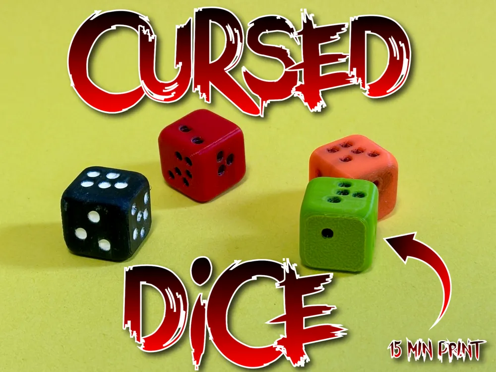 Cursed Dice (Random Pips) - Free 3D Print Model - MakerWorld