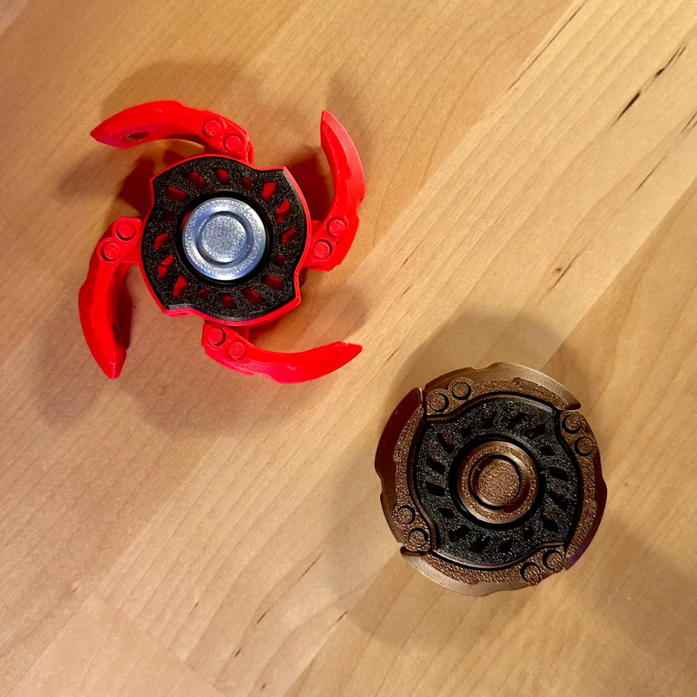 Armored Fidget Spinner Pro - Free 3D Print Model - MakerWorld