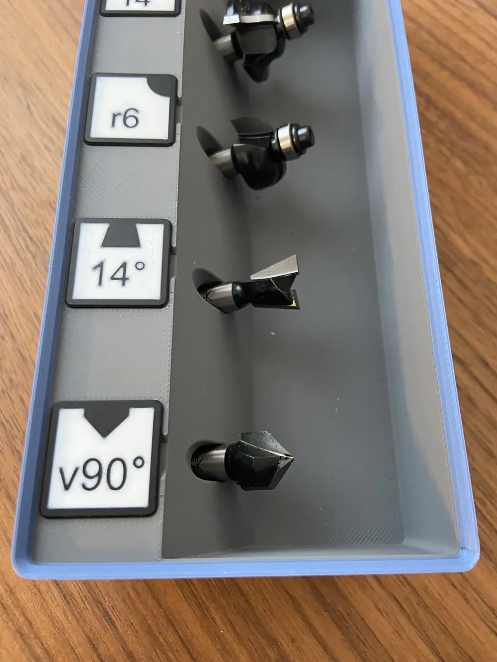 Label set for Gridfinity router bit box - Free 3D Print Model - MakerWorld