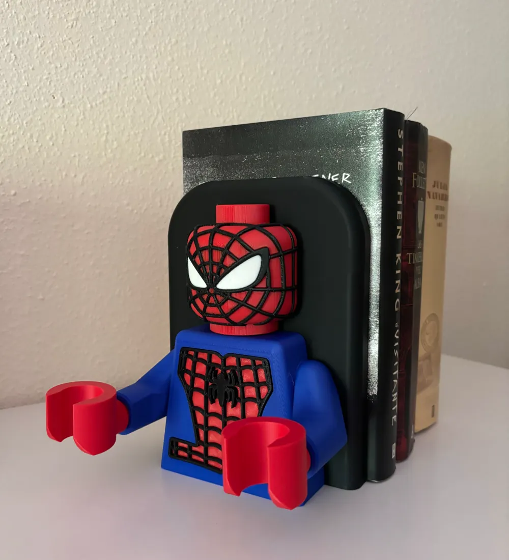 Spiderman Brick Bookend by Acheituno - MakerWorld