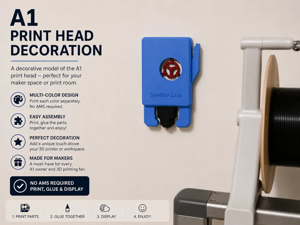 A1 print head decoration - Free 3D Print Model - MakerWorld