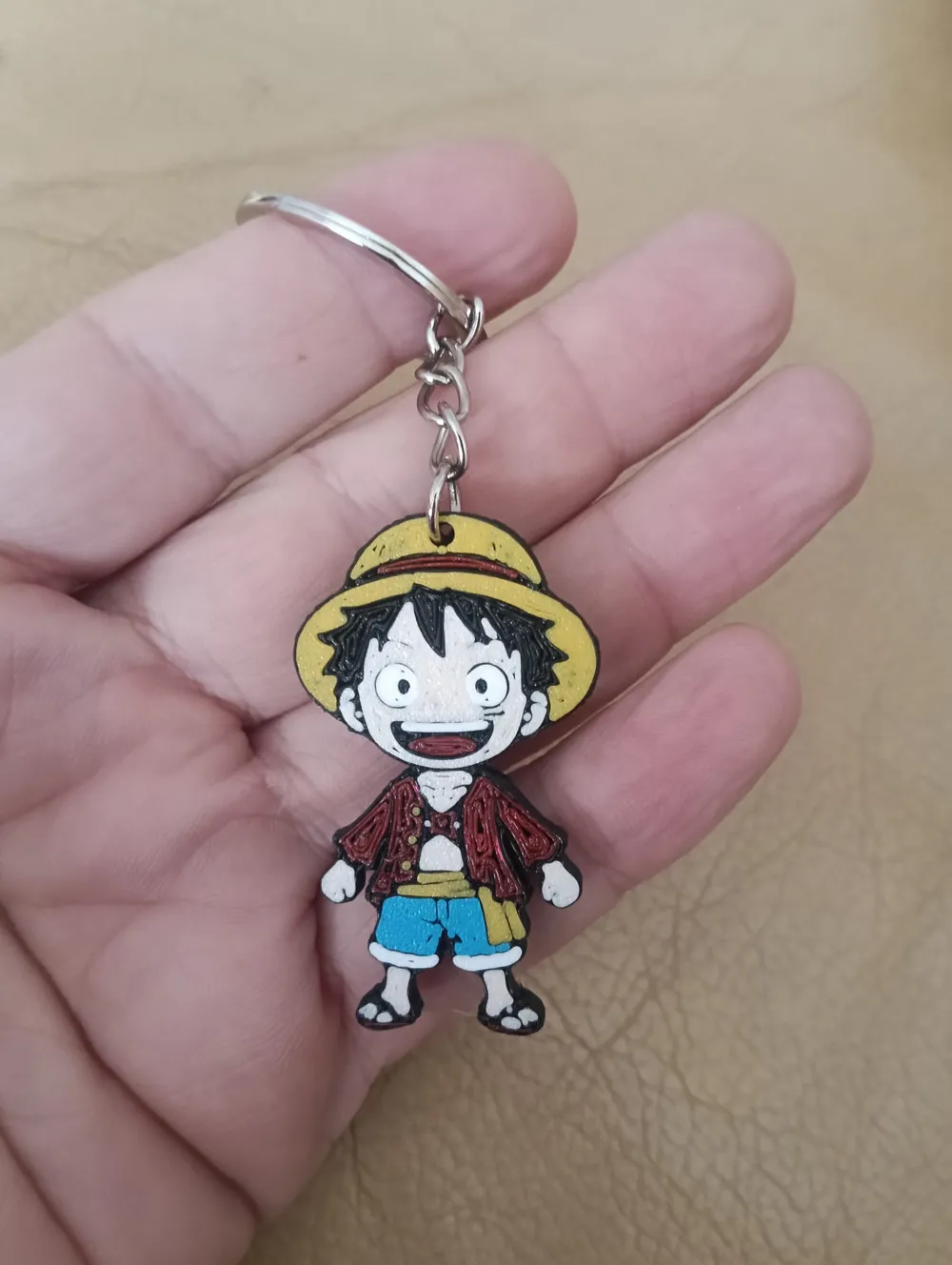 Keychain Luffy One Piece - Free 3D Print Model - MakerWorld