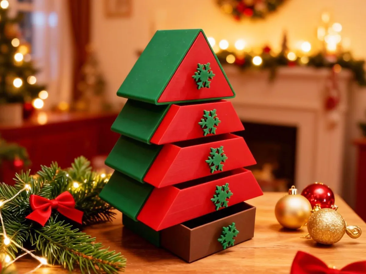 Christmas Tree Desktop Organizer - Free 3D Print Model - MakerWorld