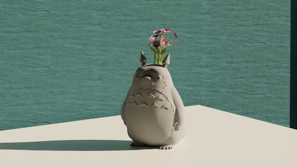 Totoro (Studio Ghibli) - Pot Plant Remixed by calebtimoteo MakerWorld ...