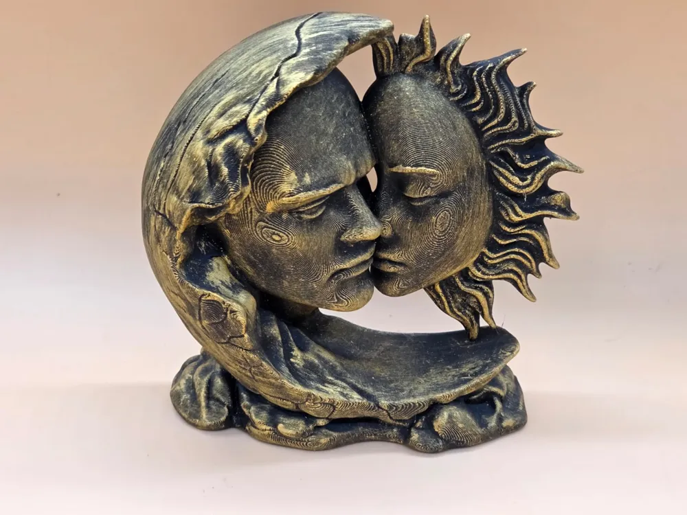 Mystical Sun & Moon Figure - Free 3D Print Model - MakerWorld