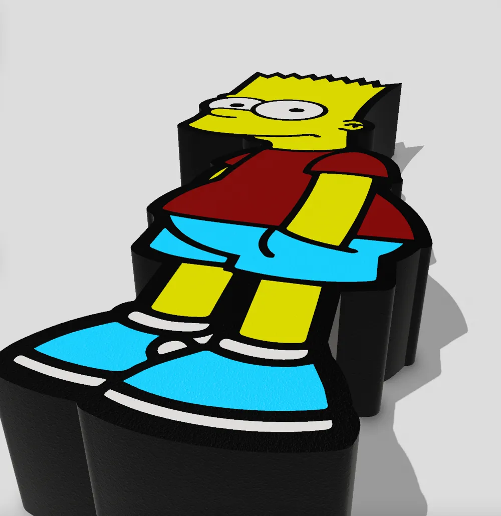 Bart Simpsons Lightbox Led Lamp by Office.3D - MakerWorld