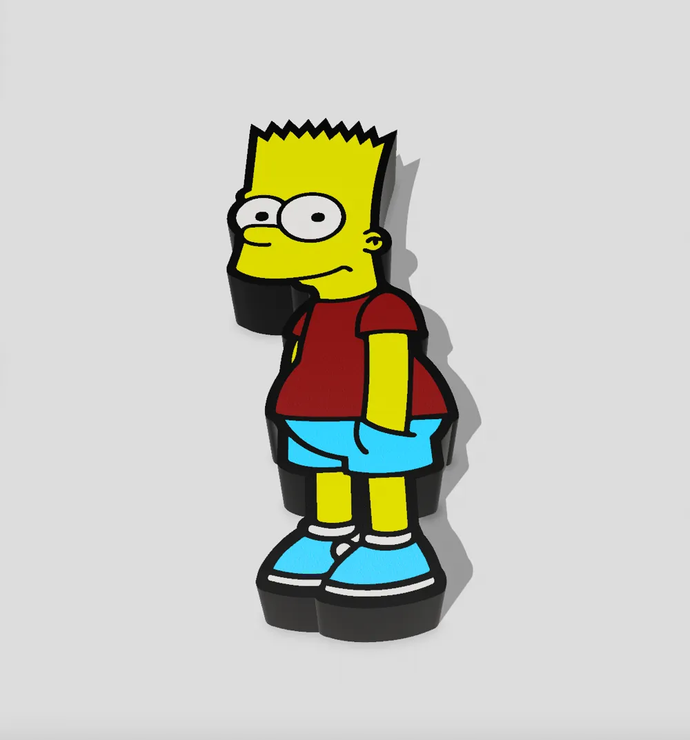 Bart Simpsons Lightbox Led Lamp by Office.3D - MakerWorld
