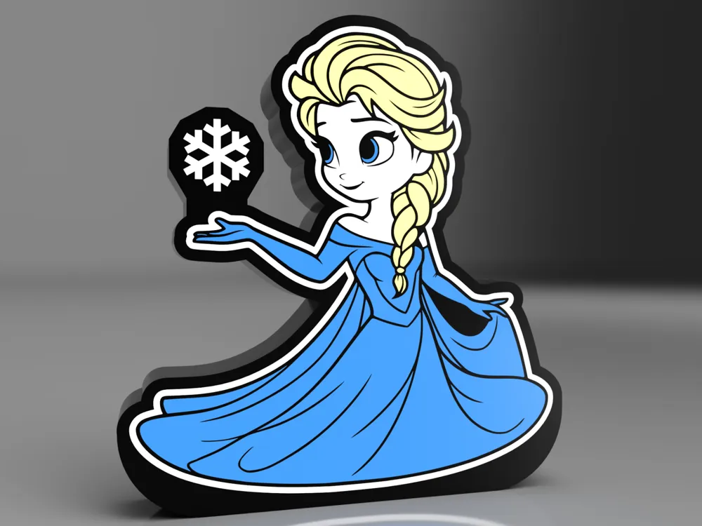 Elsa Frozen Lightbox | LED Lamp (only 4 colors AMS compatible) by ...