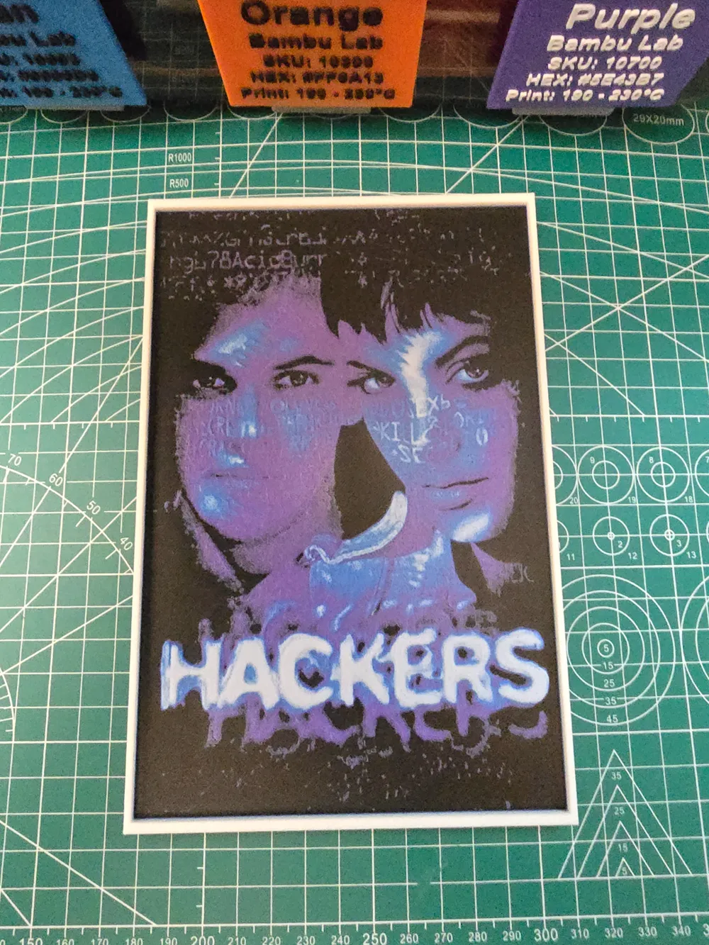 Hackers Movie Poster - Hueforge Art by Lumpy3D MakerWorld: Download ...