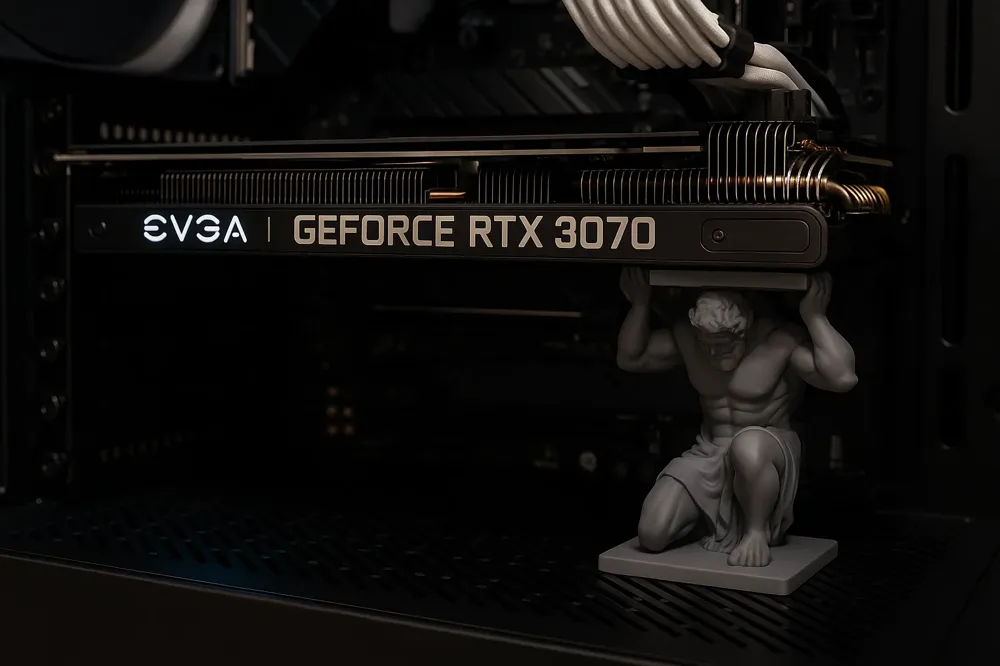 Atlas GPU Support Stand – Statue by Collektiva MakerWorld: Download ...