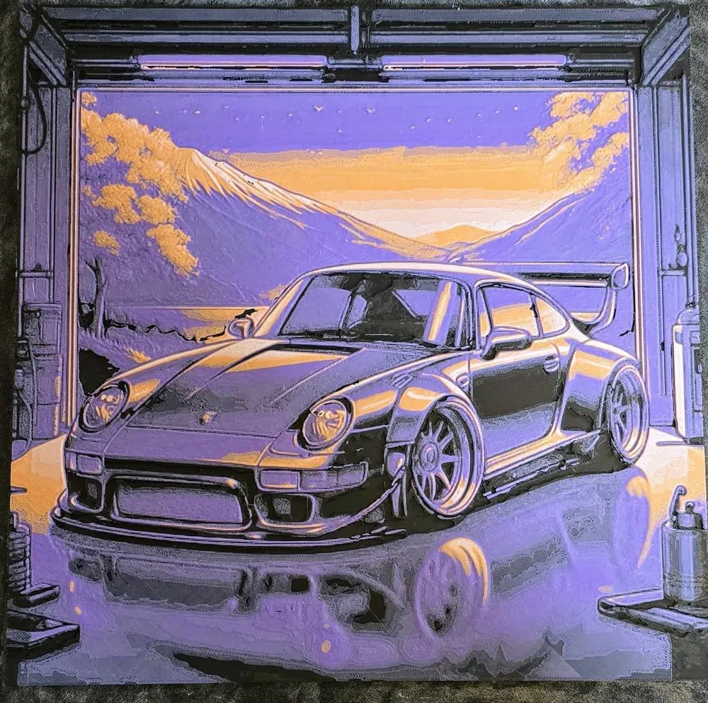 Japan Porsche 993 RWB Widebody Hueforge wall art by Bobbond000 ...