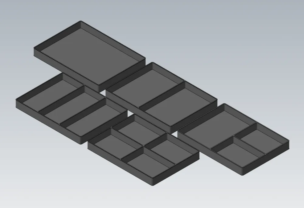 Sorting tray - Multiple designs! (220x160) - Free 3D Print Model ...