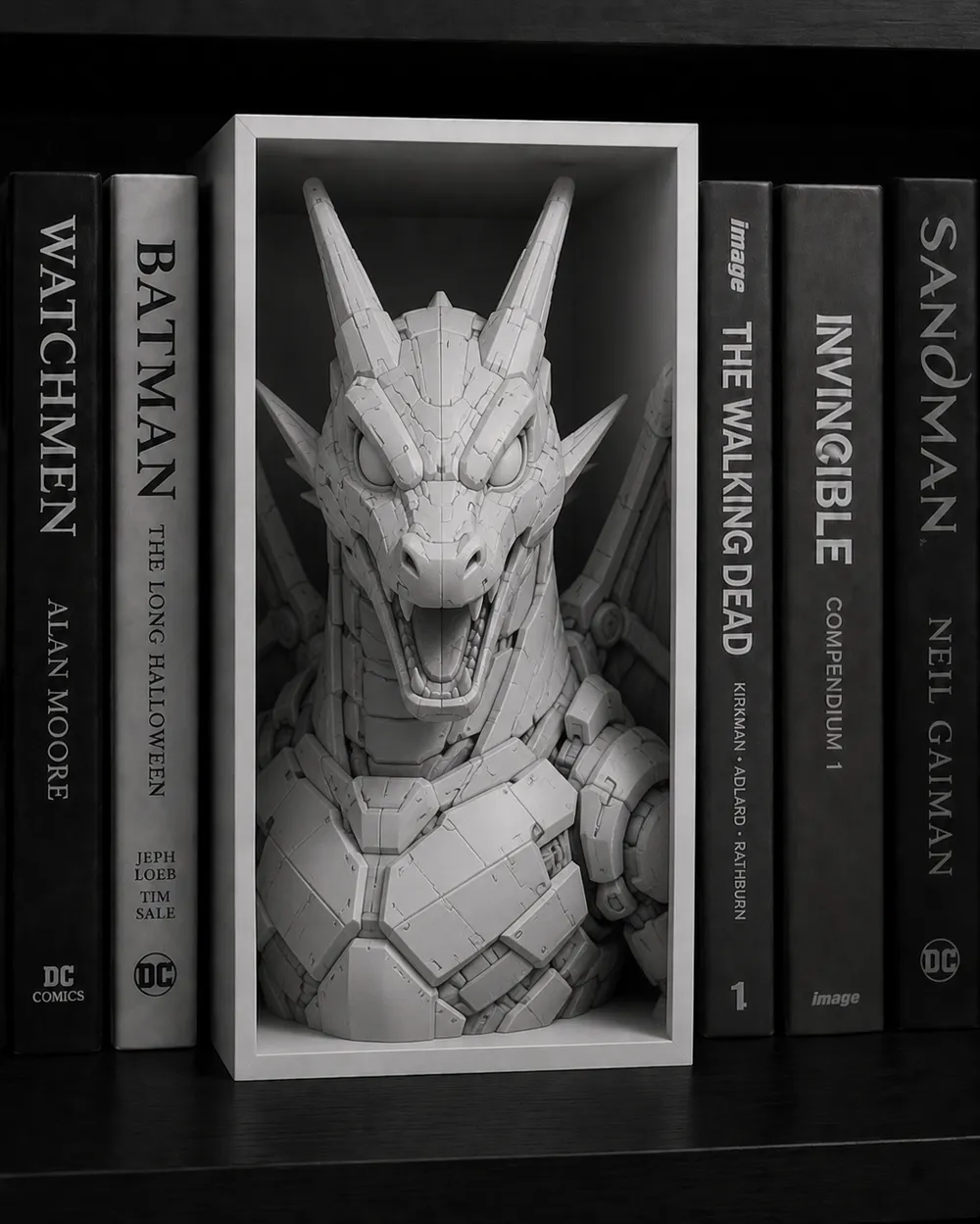 Mecha Charizard/Godzilla book nook/wall art - Free 3D Print Model ...