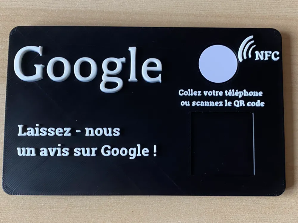 Google review plaque (NFC+QR code) - Free 3D Print Model - MakerWorld