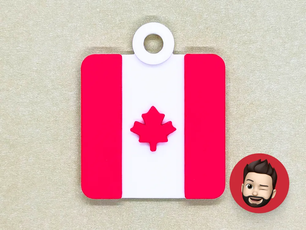 Flags Canada keychain by nicodeimos - MakerWorld