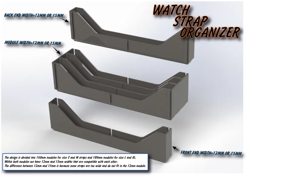 WATCH STRAP ORGANIZER by xuss46 - MakerWorld