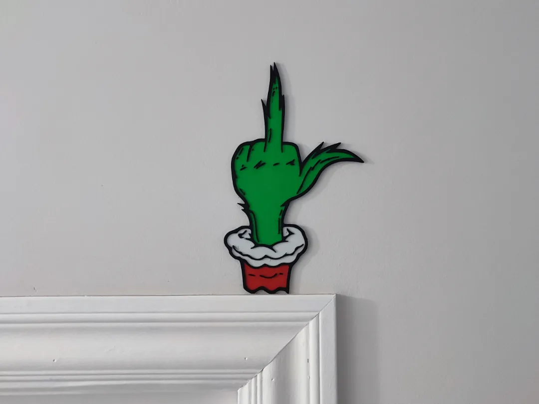 Grinch Bitter Finger Decoration by Layered Art 3D MakerWorld: Download ...