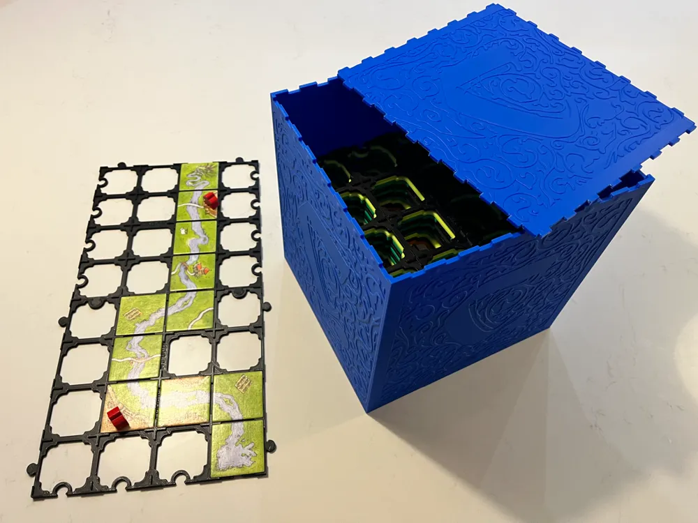Carcassonne Cube Box for Base Plate 4x4 Tile Grids by MaDutt - MakerWorld