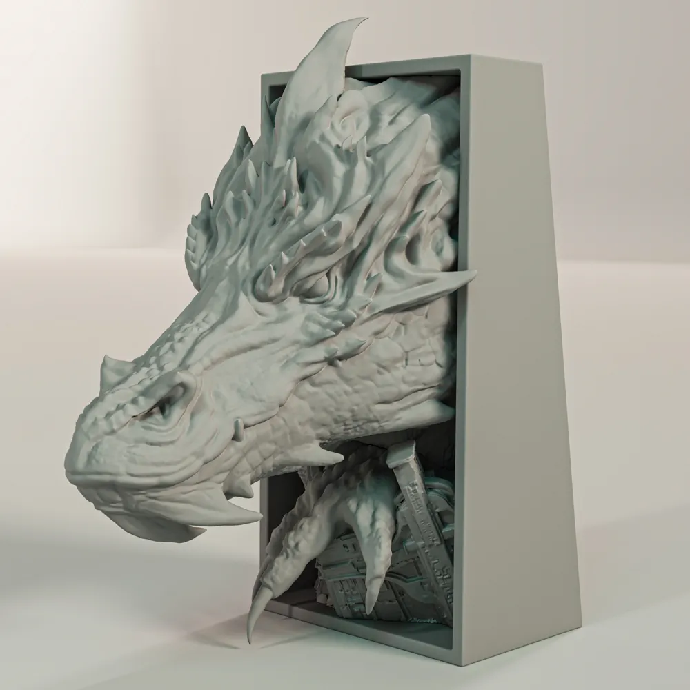 Smaug Book Nook and Wall Mount by Treddigineer MakerWorld: Download ...