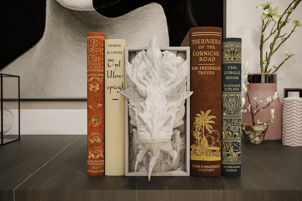 Smaug Book Nook and Wall Mount - Free 3D Print Model - MakerWorld