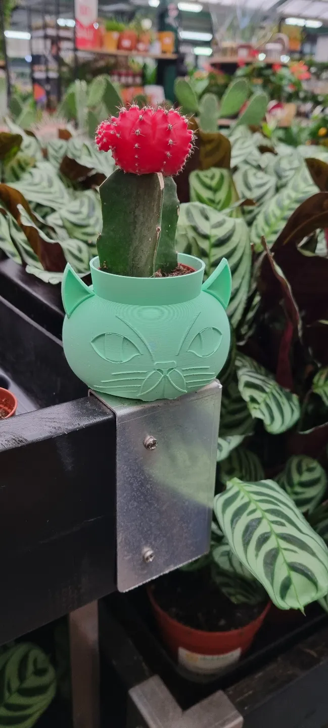 Cat shaped plant pot by MoniaMon - MakerWorld