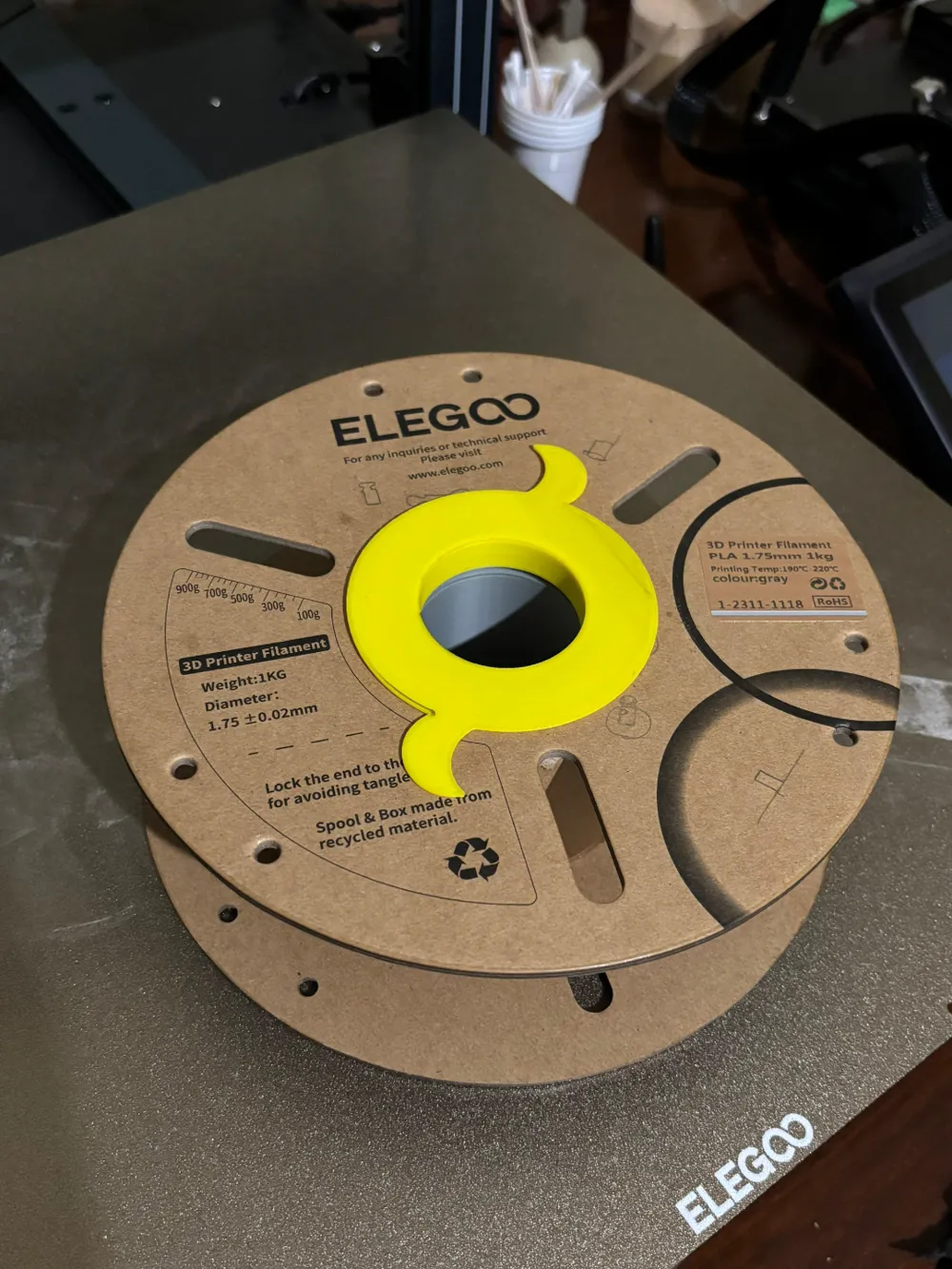 Elegoo cardboard spool recycler refills/respools - Free 3D Print Model ...