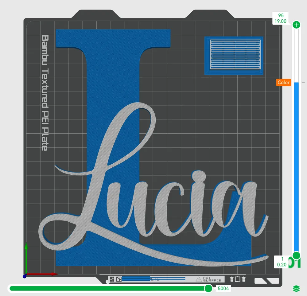 LUCIA name ornament initial nameplate sign by meetoo333 MakerWorld ...