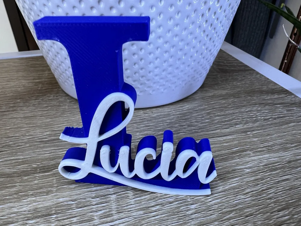 LUCIA name ornament initial nameplate sign by meetoo333 MakerWorld ...