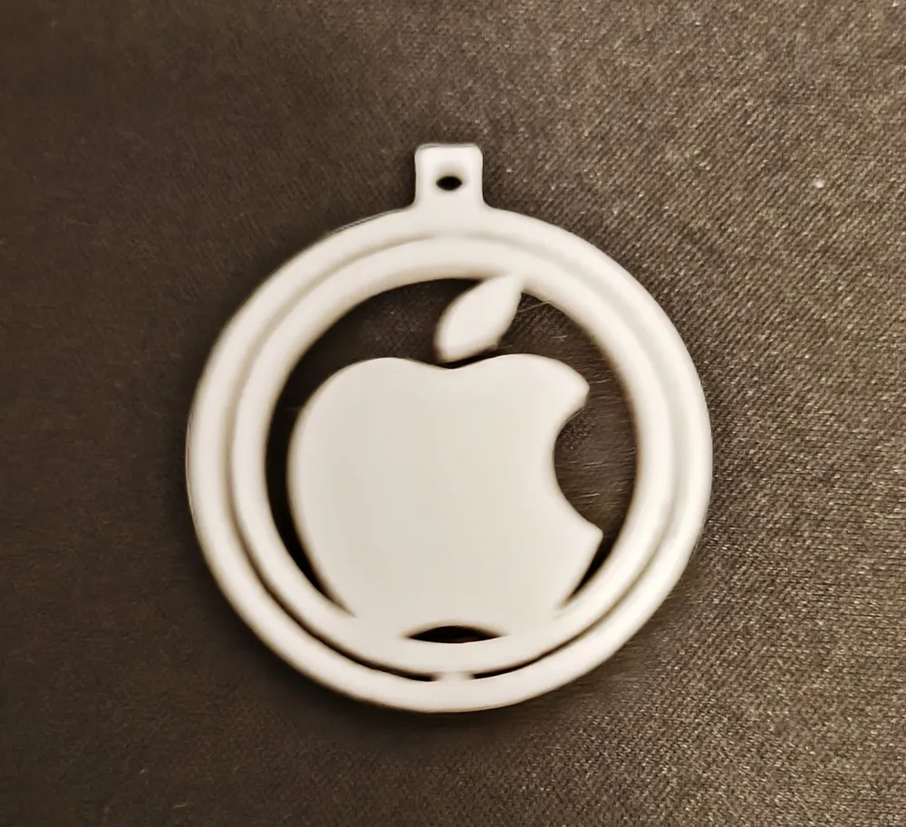 Spinning Apple Logo Keychain by mmgg - MakerWorld