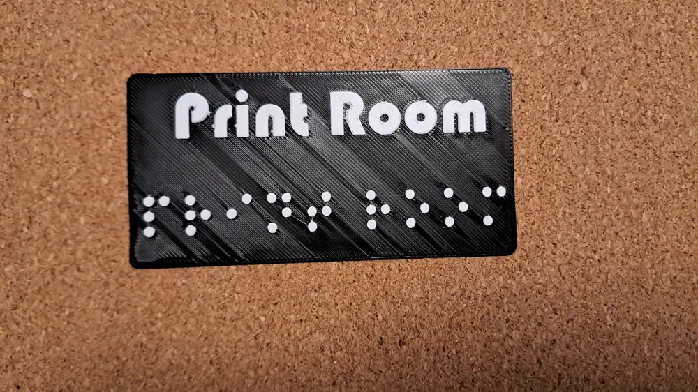 Braille Name - Print Room Nameplate by 3DPS-J - MakerWorld