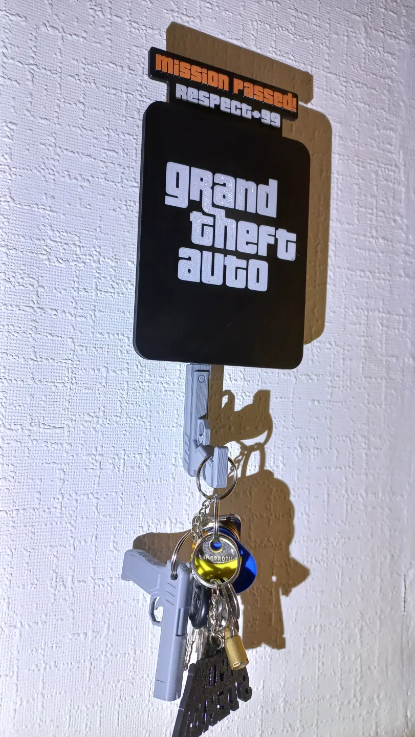 Key hanger GTA by Antek MakerWorld: Download Free 3D Models