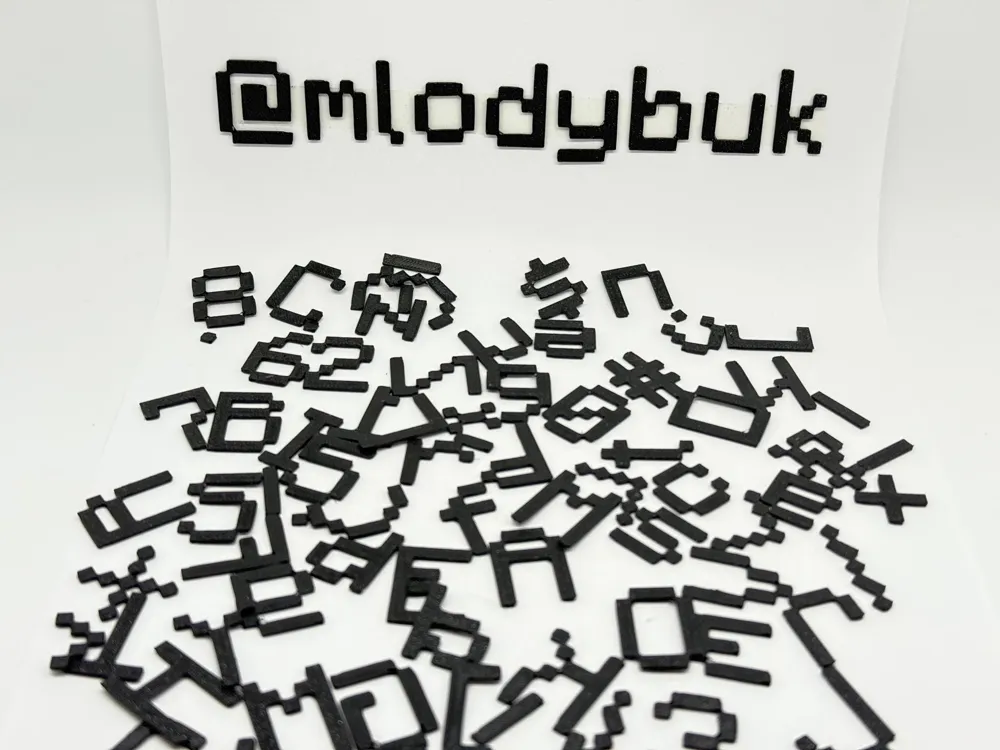 Minecraft letters, numbers and symbols by mlodybukMakerWorld: Download Free 3D Models
