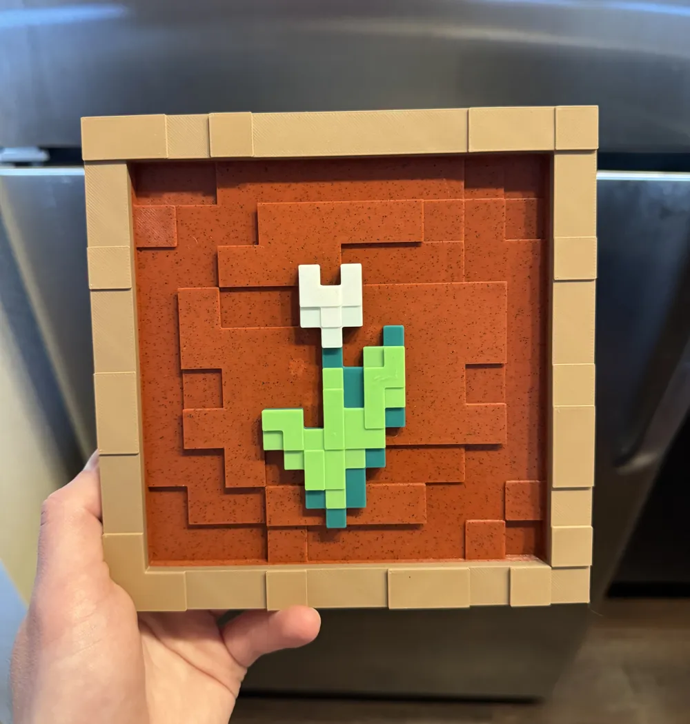 Tulip - Minecraft Item Frame - Free 3D Print Model - MakerWorld