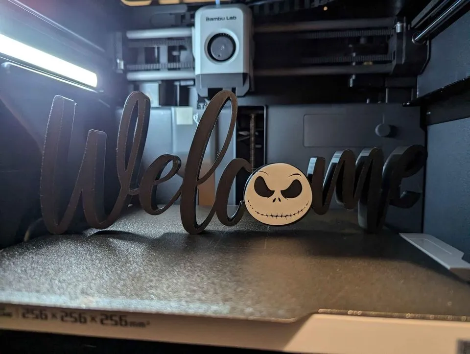 Jack Skellington Welcome Sign by c3dp - MakerWorld