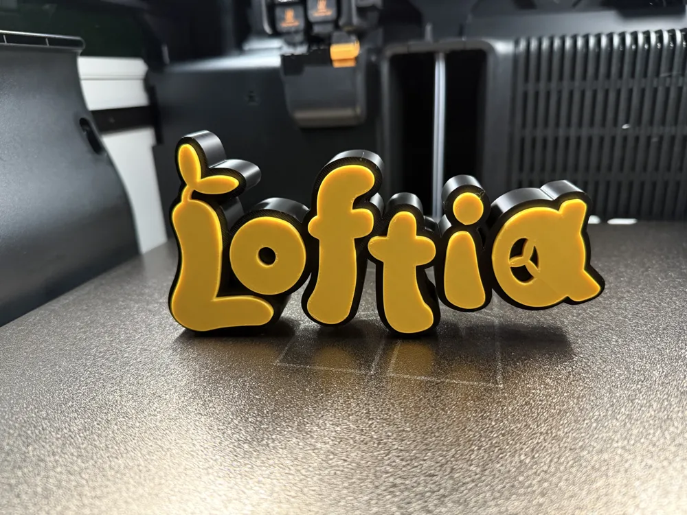 Loftia Logo Sign - Free 3D Print Model - MakerWorld