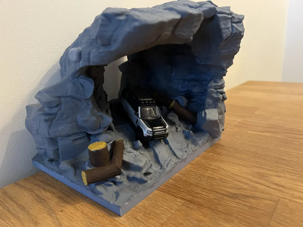 Stone cave diorama 1/64 Hotwheels matchbox siku - Free 3D Print Model ...
