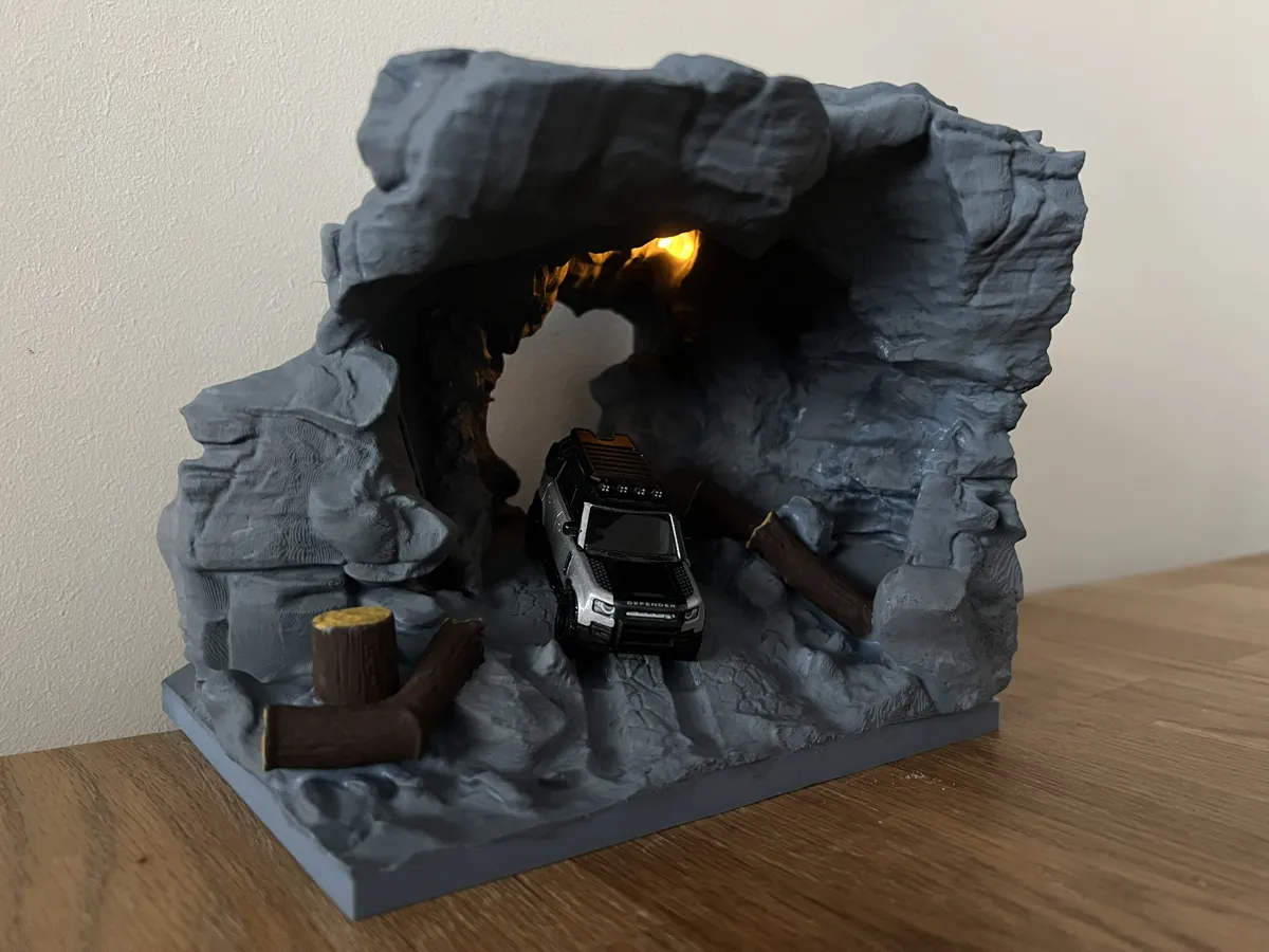 Stone cave diorama 1/64 Hotwheels matchbox siku - Free 3D Print Model ...