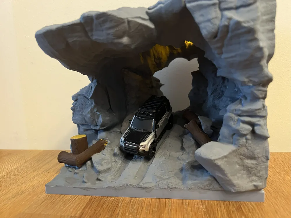 Stone cave diorama 1/64 Hotwheels matchbox siku - Free 3D Print Model ...