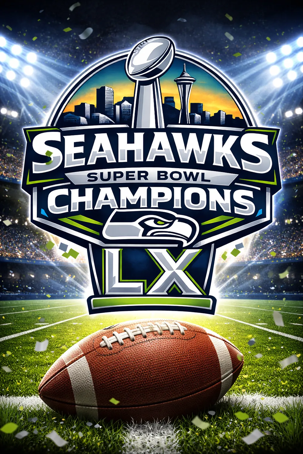 Seahawks Hype Chain – Super Bowl LX 2026 Champs - Free 3D Print Model ...