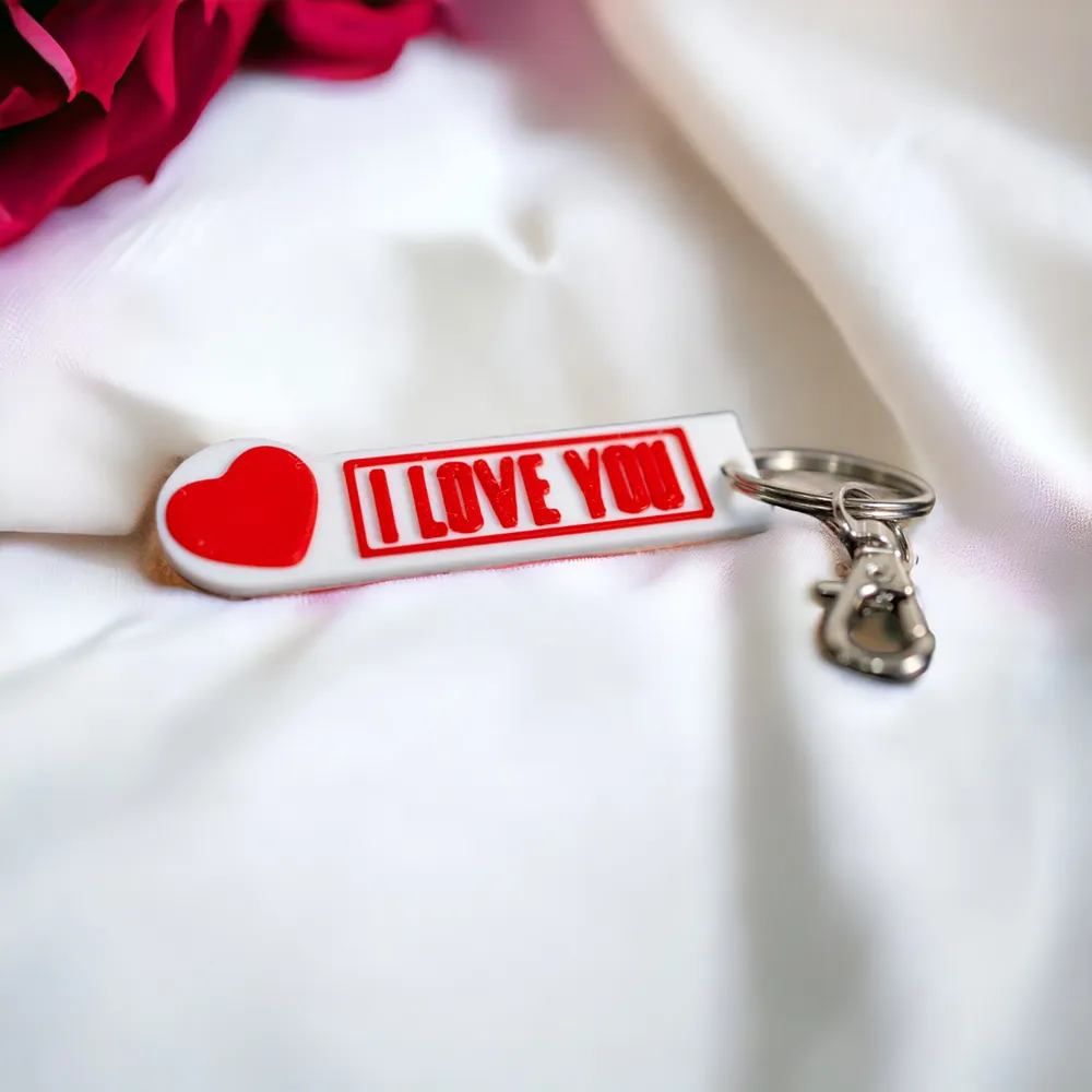I LOVE YOU keychain by Enique3d - MakerWorld