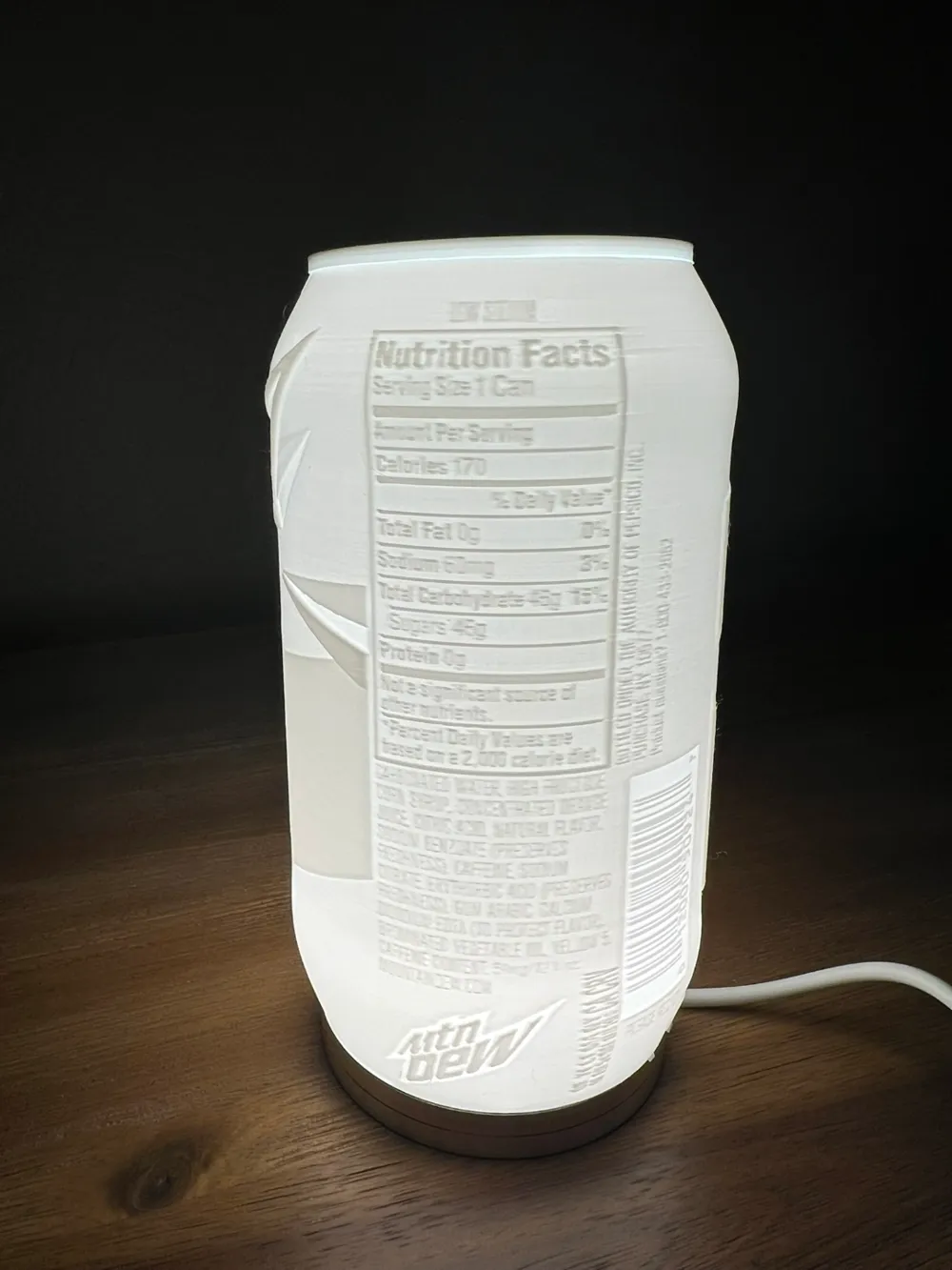 Mountain Dew Can (Tea Light & Lamp Kit compatible) - Free 3D Print ...