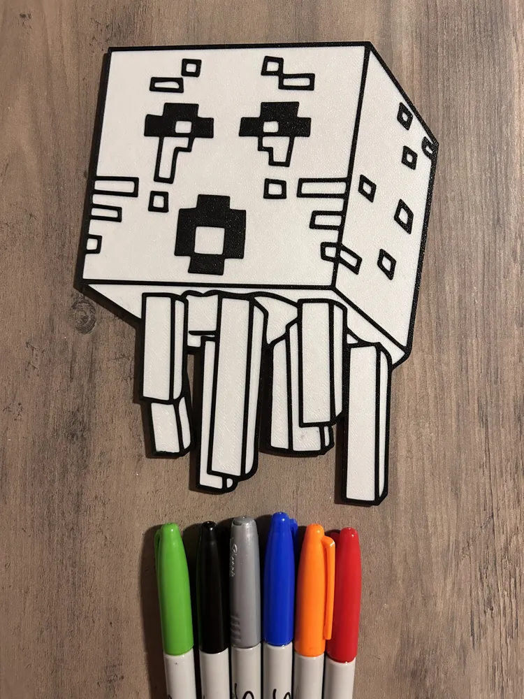 Minecraft Ghast Color Art by K3DPrint MakerWorld: Download Free 3D Models
