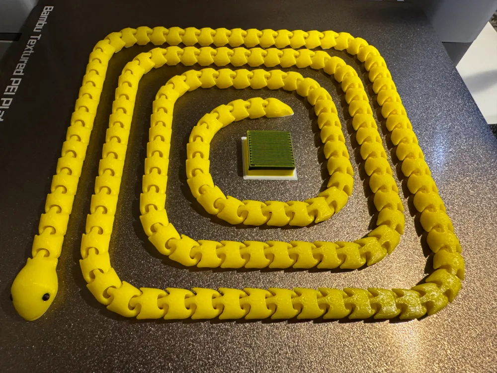 Tiny Flexi Snake 'As Long As It Gets One' - Free 3D Print Model ...