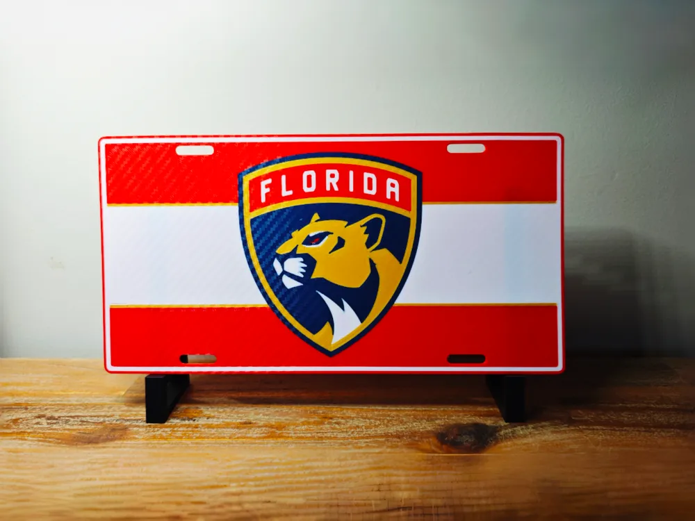 NHL Team Licence Plate - Florida Panthers - Free 3D Print Model ...