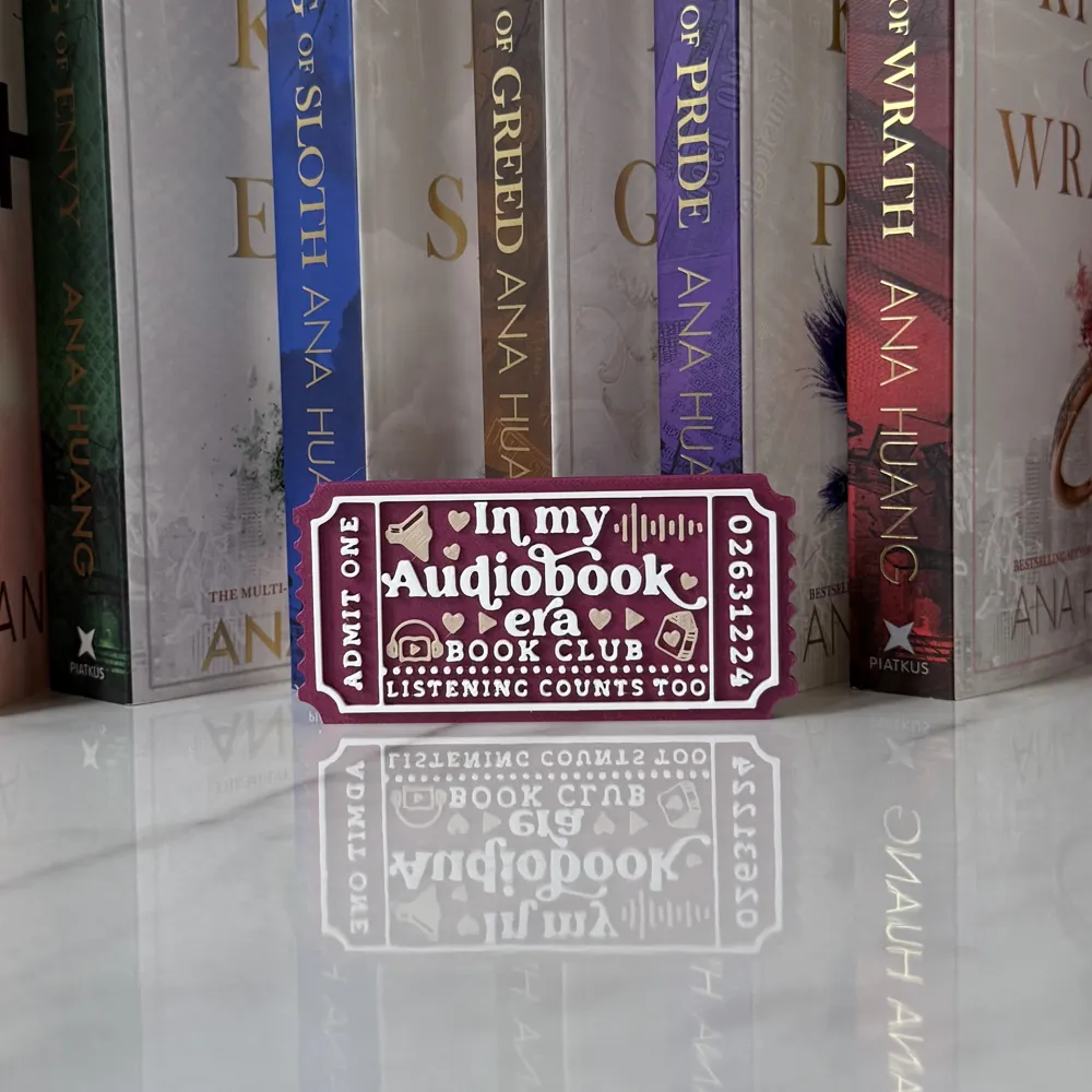 In my Audiobook era Book Club Ticket - Free 3D Print Model - MakerWorld