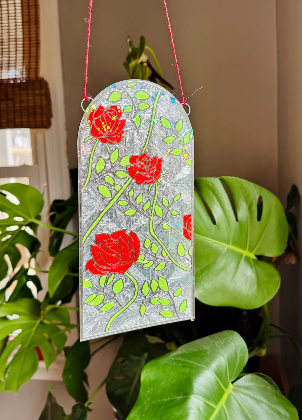 Stained Glass Rose Window Hanger by Printedmagic3d - MakerWorld