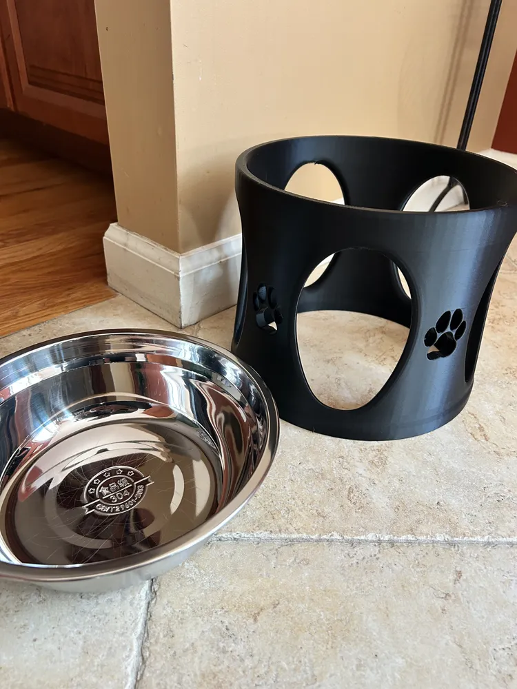 Dog Bowl Riser Stand by item4me MakerWorld: Download Free 3D Models